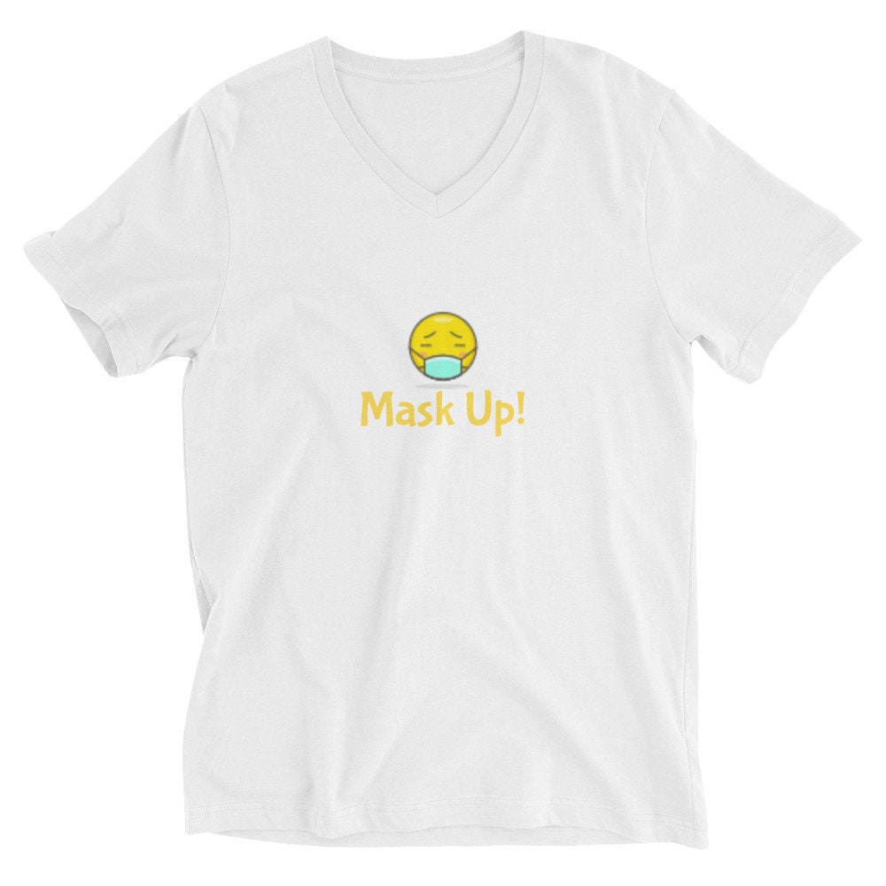 Mask up Social Distance Protect Yourself Unisex Short Sleeve V-neck T ...