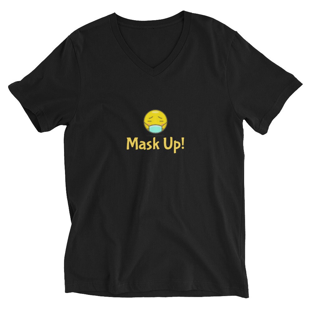 Mask up Social Distance Protect Yourself Unisex Short Sleeve V-neck T ...