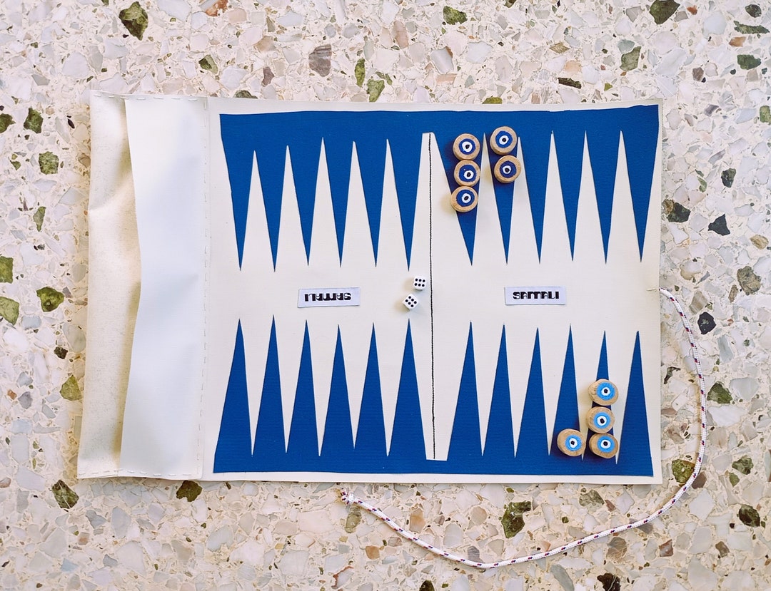 Waterproof Evil Eye Roll Backgammon, Greek Tavli - Etsy
