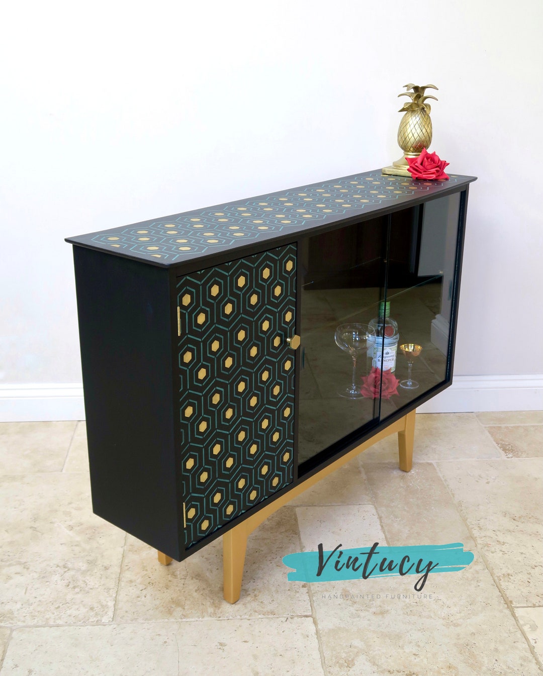 SOLD Hexagon Drinks Cabinet, Cocktail Cabinet, Gin Cupboard, Mini-bar ...