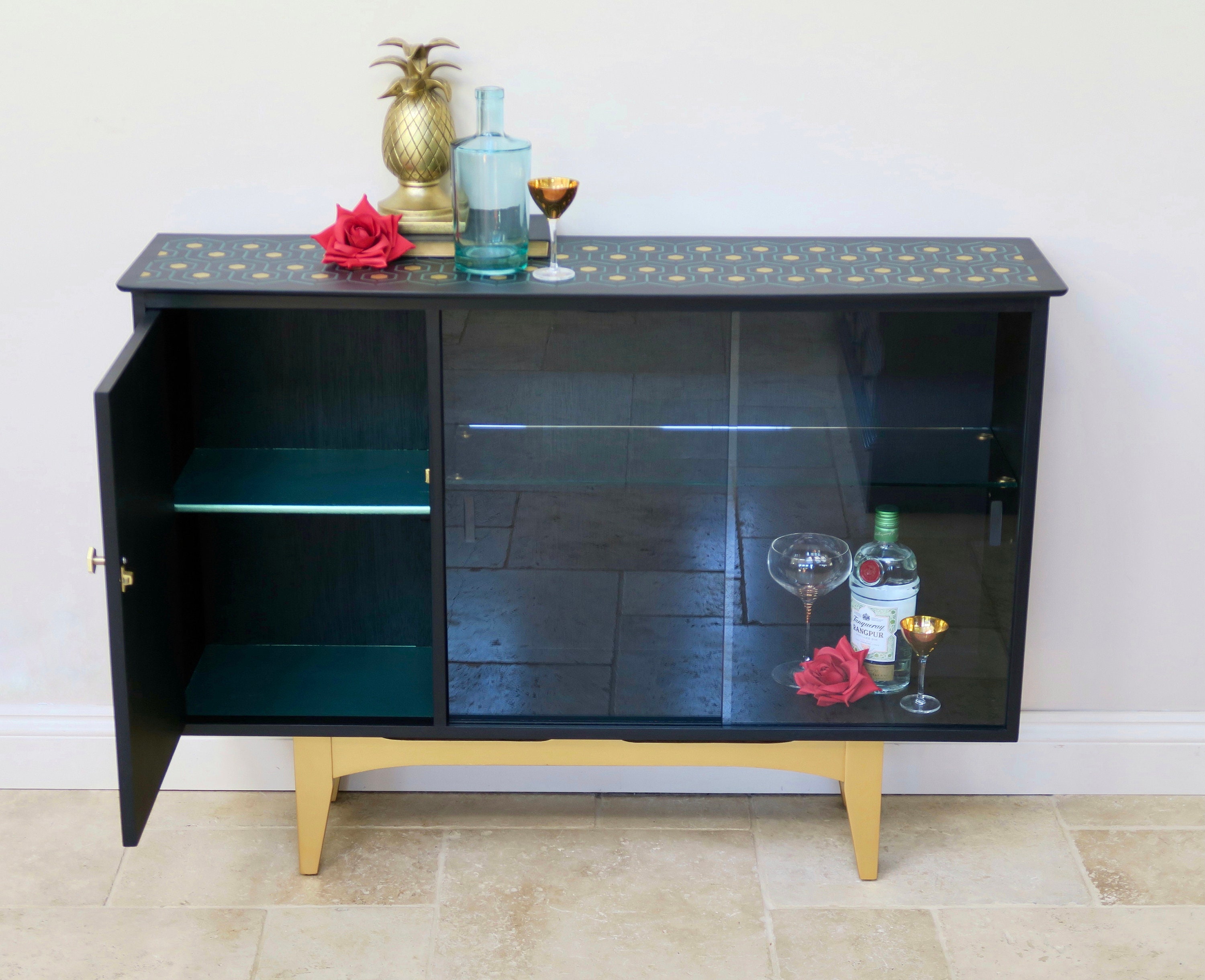 SOLD Hexagon Drinks Cabinet, Cocktail Cabinet, Gin Cupboard, Mini-bar ...