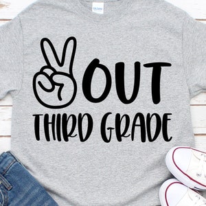 Peace Out Third Grade Svg, Last Day of School Svg, Boy 3rd Grade Svg ...