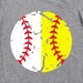 Split Half Baseball Softball Ball Svg, Grunge Baseball Svg, Distressed ...