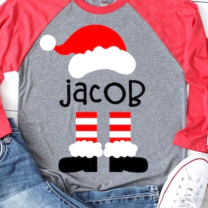 Christmas Monogram Svg Santa Monogram Boy Christmas Svg - Etsy