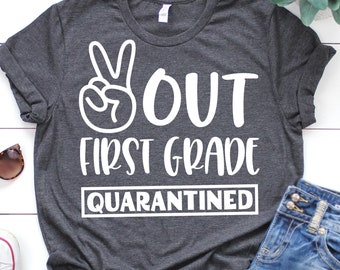 Preschool Graduate Svg, Quarantined Svg, Last Day of School, Peace Out ...