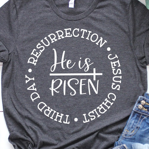 Easter Svg He is Risen Svg Cross Svg Jesus Svg Christian - Etsy