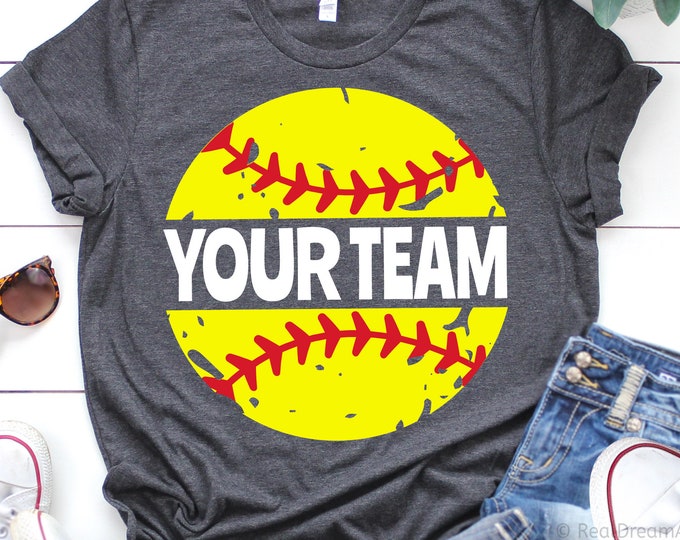 Softball Monogram Frame Svg Softball Team Svg Softball Svg | Etsy