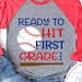 Ready to Hit First Grade Svg, Boy 1st Grade, Back to School Svg, Baby ...