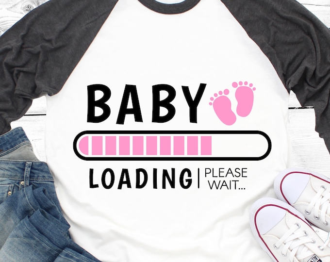 Baby Loading Svg Its a Girl Pregnancy Announcement Svg | Etsy