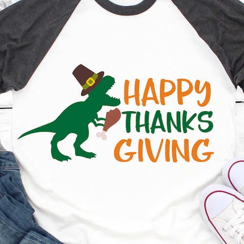 Thanksgiving T-rex Svg Happy Thanksgiving Svg Fall Svg | Etsy