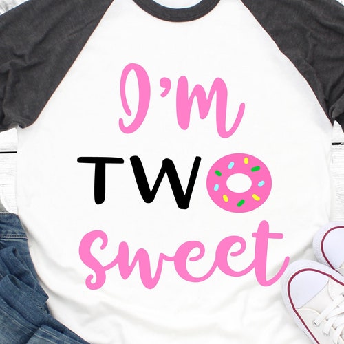 Donut SVG TWO Sweet SVG 2nd Birthday Cutting File for | Etsy