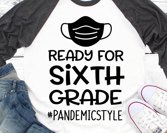 Ready for Sixth Grade Svg, Back to School Svg, First Day of School Svg ...