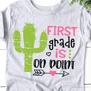 First Grade is on Point Svg, Girl 1st Grade, Back to School Svg, Baby ...