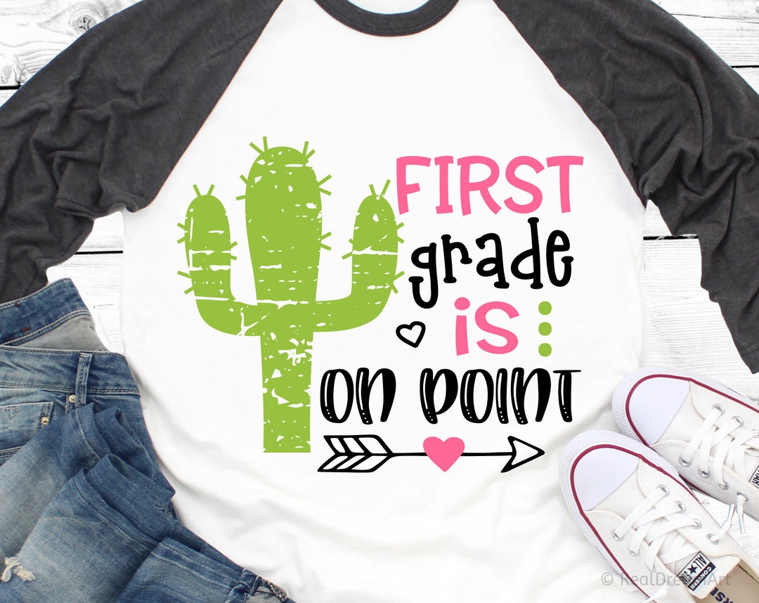 First Grade is on Point Svg, Girl 1st Grade, Back to School Svg, Baby ...