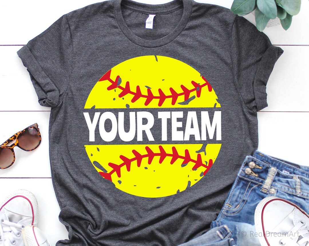 Softball Monogram Frame Svg, Softball Team Svg, Softball Svg, Grunge ...