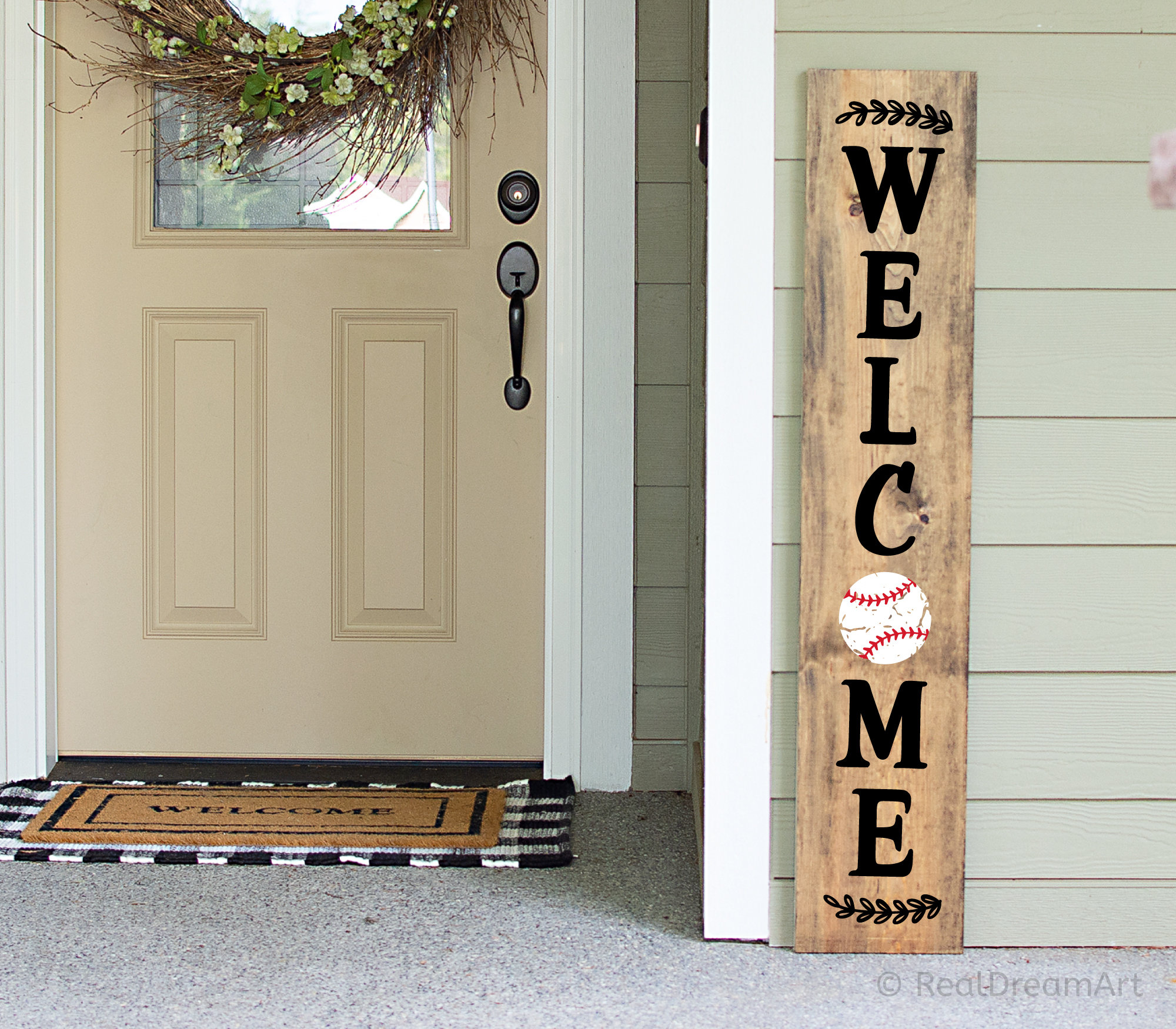 Baseball Porch Sign Svg Welcome Svg Baseball Svg Vertical - Etsy