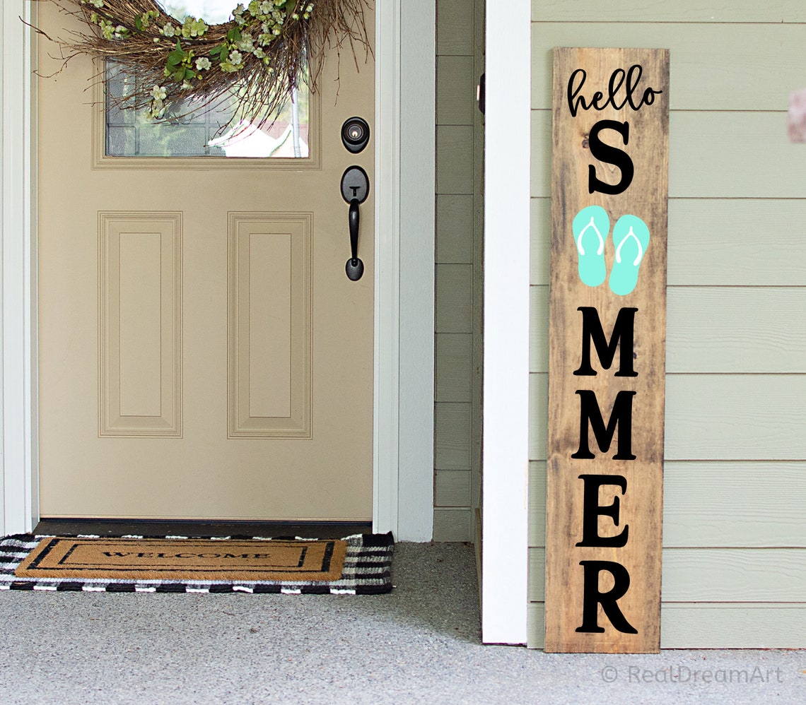 Hello Summer Porch Sign Svg Welcome Porch Sign Summer Svg - Etsy
