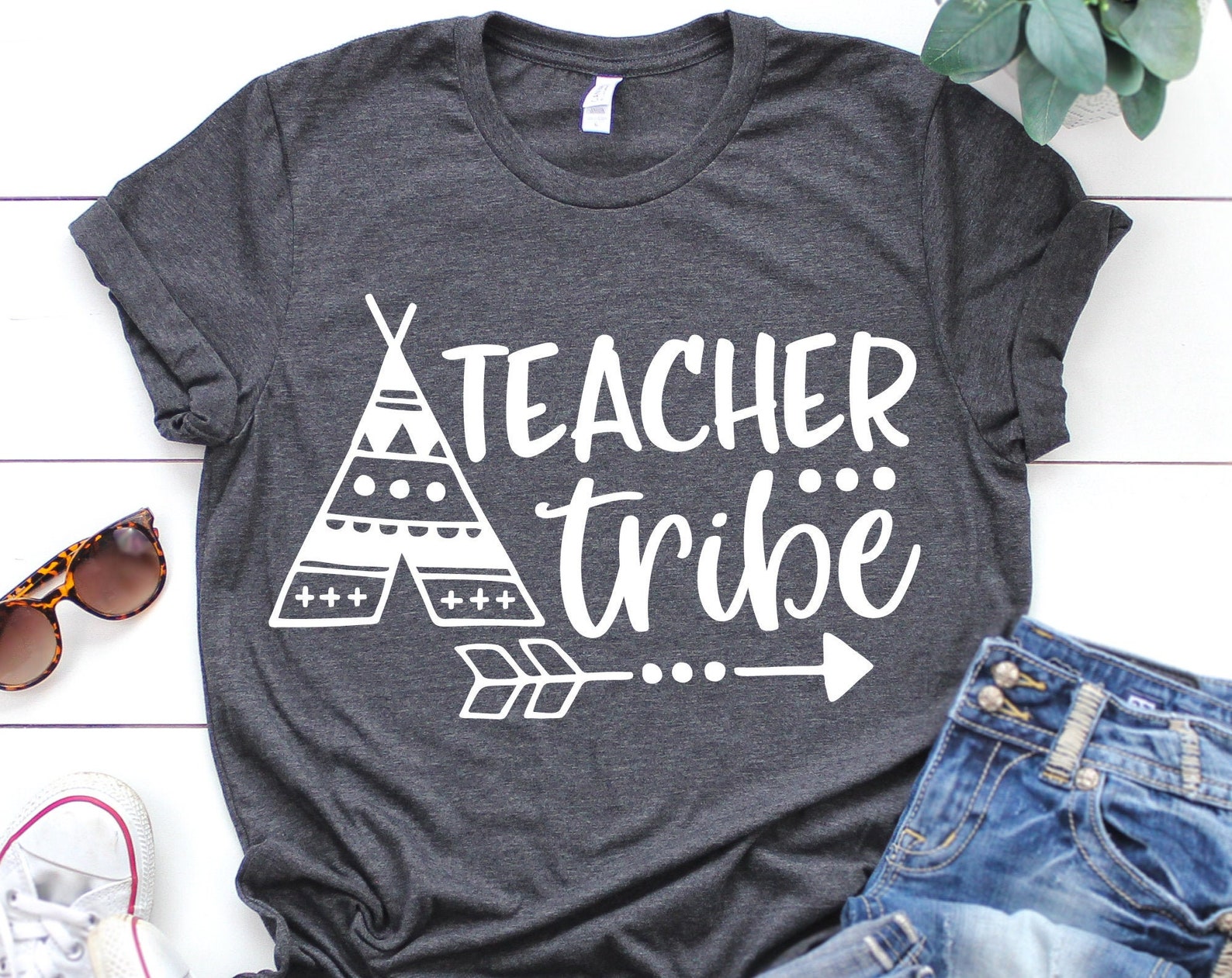 Teacher Tribe Svg Teaching My Tribe Teacher Squad Svg Back | Etsy