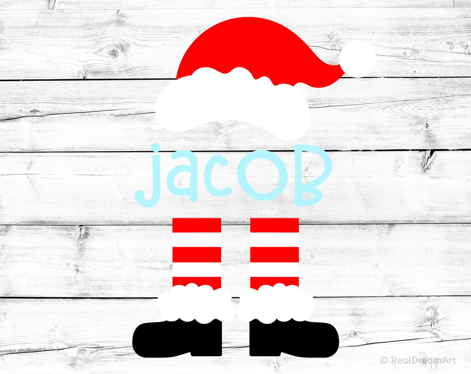 Santa Monogram Svg Boy Christmas Svg Christmas Monogram - Etsy