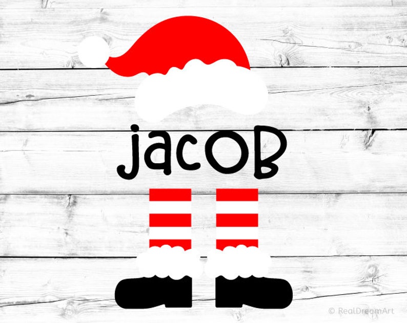 Christmas Monogram Svg Santa Monogram Boy Christmas Svg - Etsy