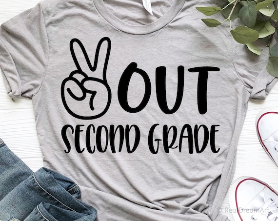 Peace Out 2nd Grade Svg Last Day of School Svg Boy Second | Etsy