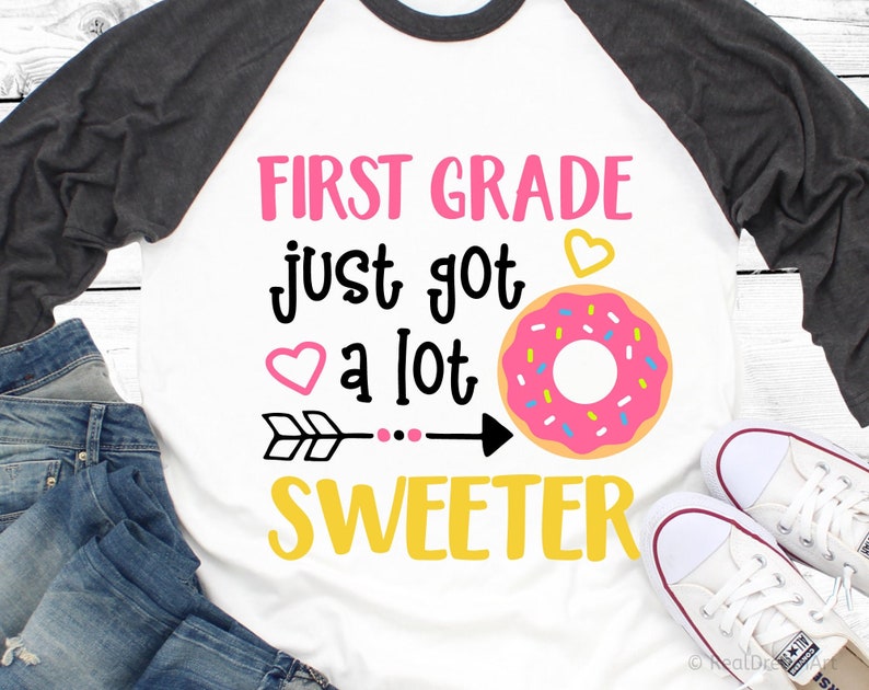 Girl 1st Grade Svg First Grade Just Got a Lot Sweeter Back - Etsy