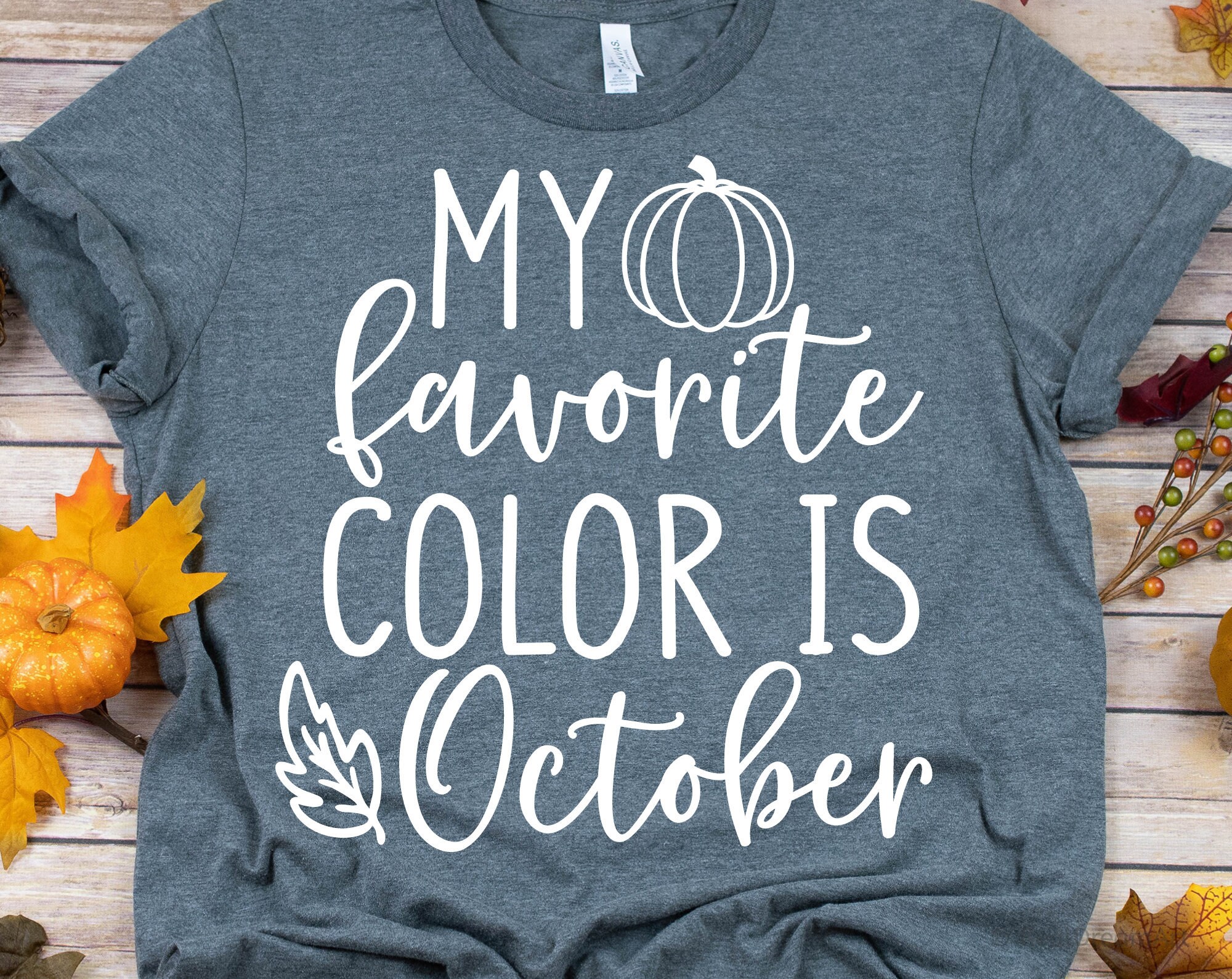 My Favorite Color is October Svg Fall Svg Autumn Svg Fall - Etsy