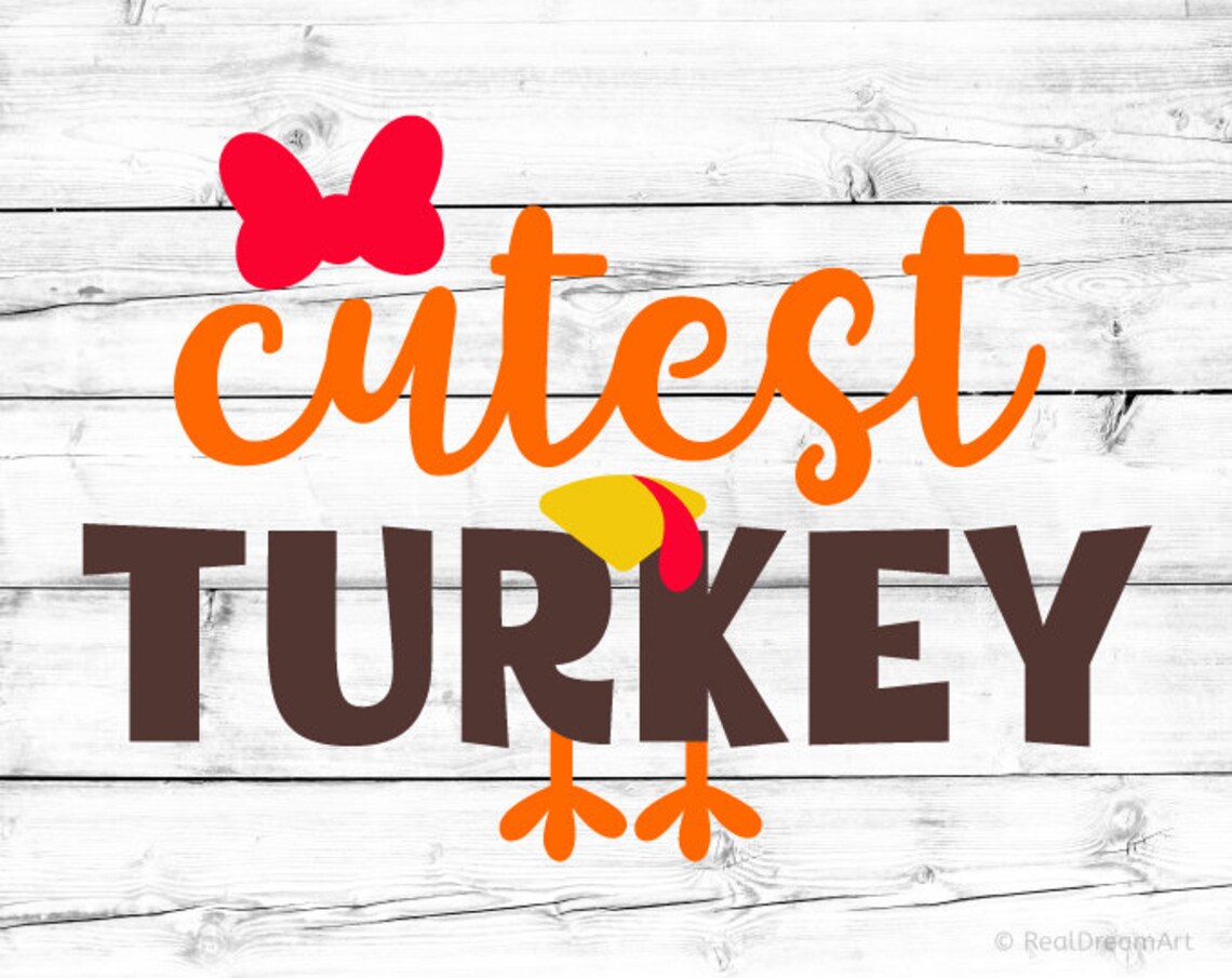 Cutest Turkey Svg Girl Thanksgiving Svg Girl Turkey Svg - Etsy