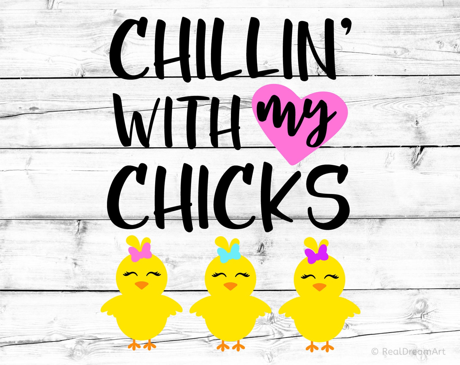 Chillin with My Chicks Svg Easter Chick Svg Girl Easter | Etsy