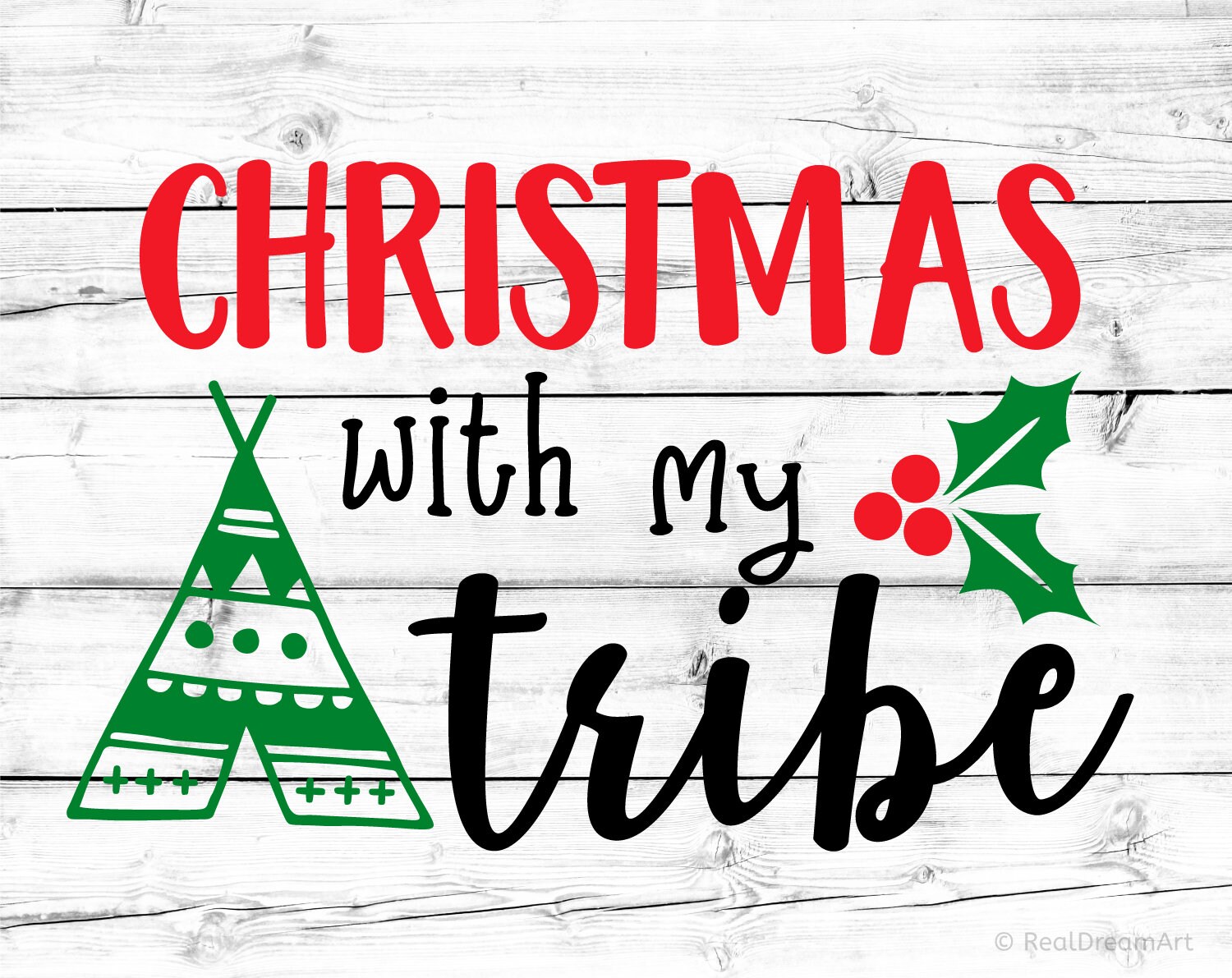 Christmas with my Tribe Svg Family Christmas Svg Christmas | Etsy