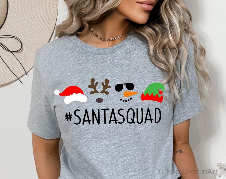 Santa Squad Svg, Christmas Svg, Kids Christmas Svg, Elf, Santa Hat Svg ...