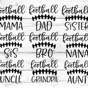Football Svg Bundle, Football Mom Svg, Football Sister Svg, Cheer ...