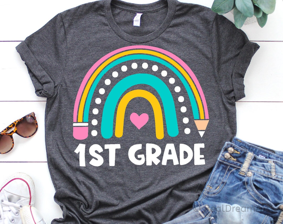 1st Grade Rainbow Svg, 1st Grade Svg, Girl 1st Grade Svg, Back to ...
