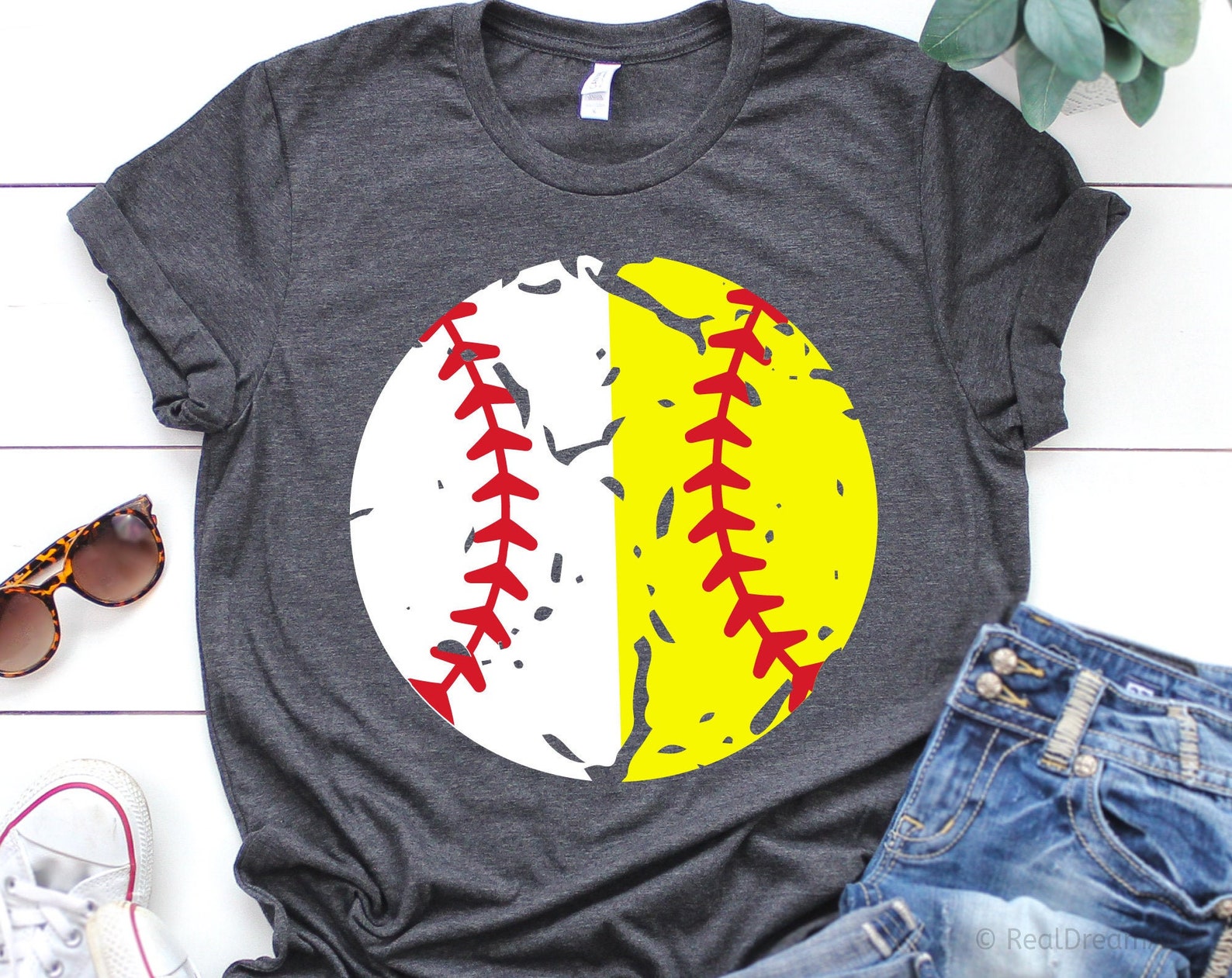 Split Half Baseball Softball Ball Svg Grunge Baseball Svg | Etsy