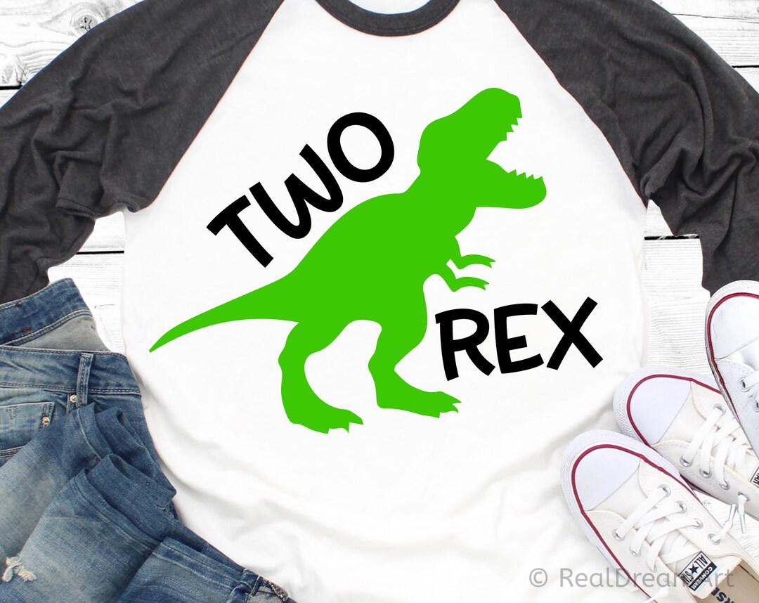 Two Rex Svg, Boy Second Birthday Svg, Dinosaur Svg, T-rex Svg, Birthday ...