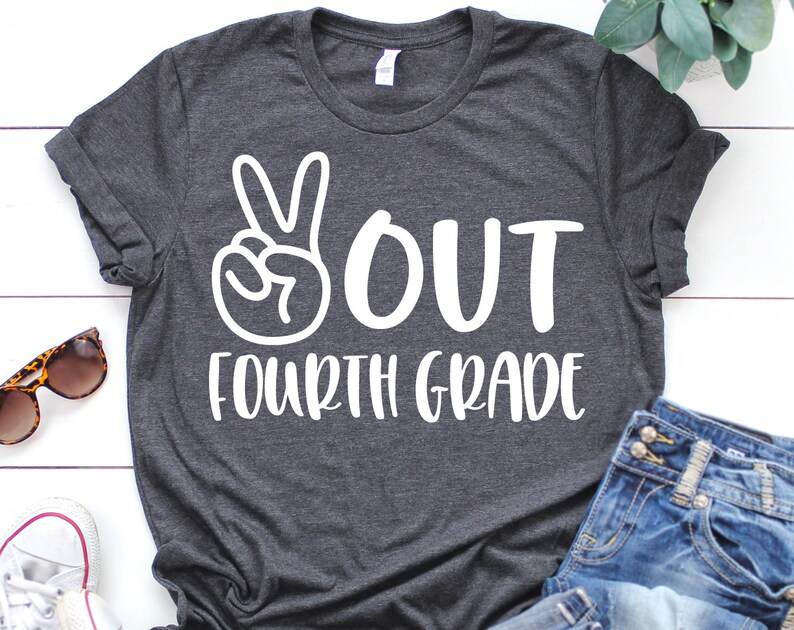 Peace Out Fourth Grade Svg Last Day of School Svg Boy 4th - Etsy