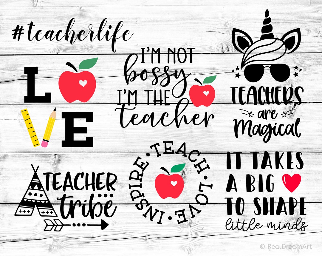 Teacher Svg Bundle, Teacher Svg, Funny Svg, School Teacher Shirt Svg ...