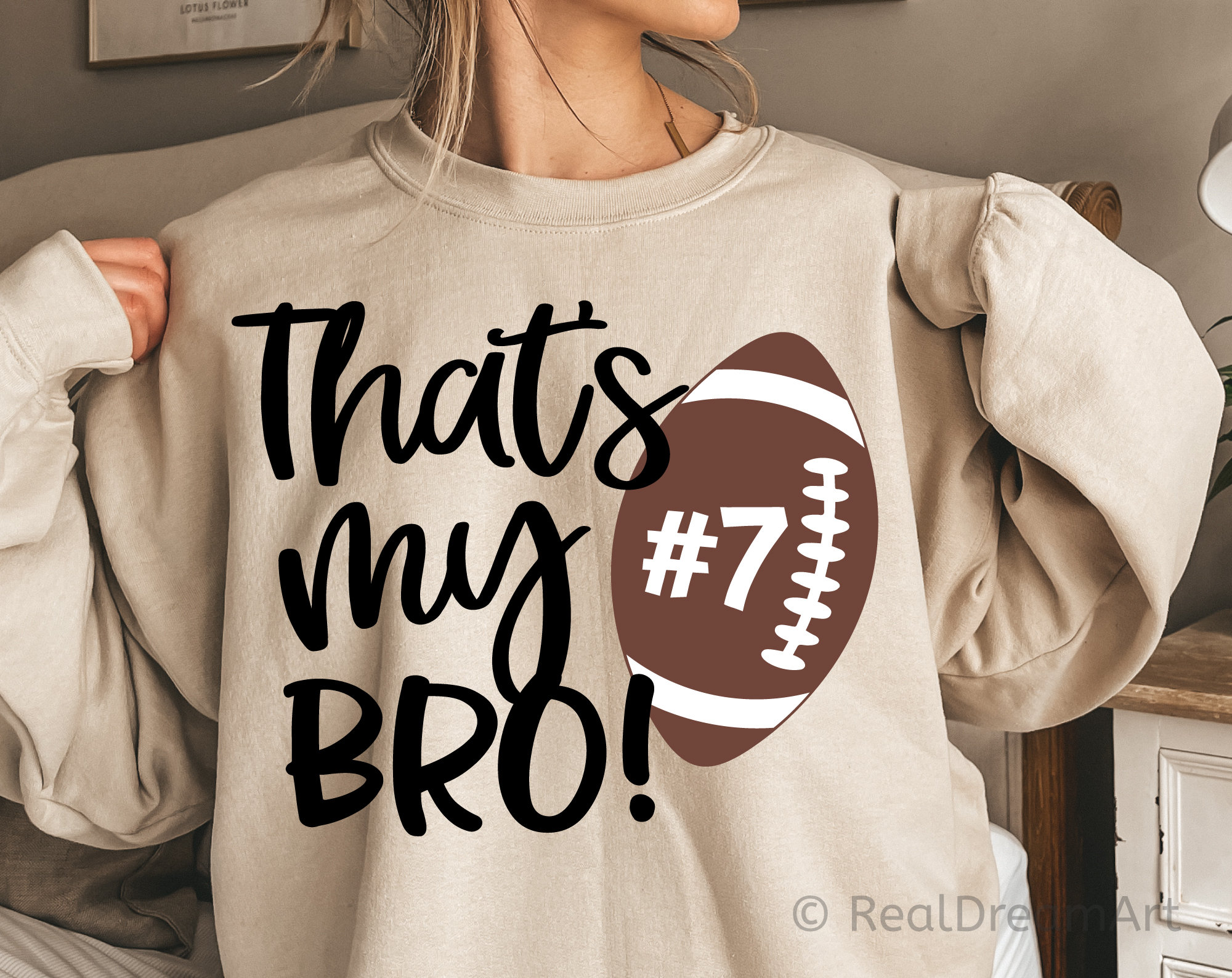 Football Bro Svg, Thats My Bro Svg, Personalized Football Shirt, Little ...