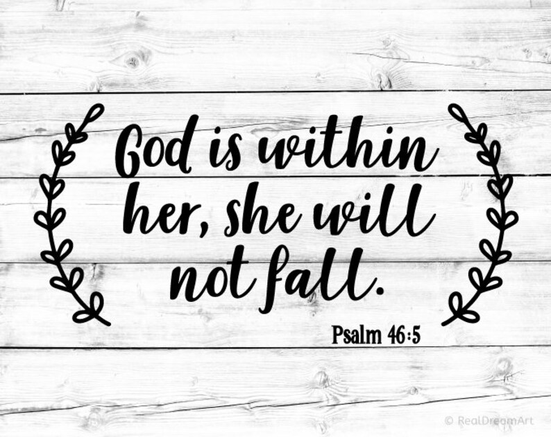 God is Within Her She Will Not Fall Svg Scripture Svg Bible - Etsy