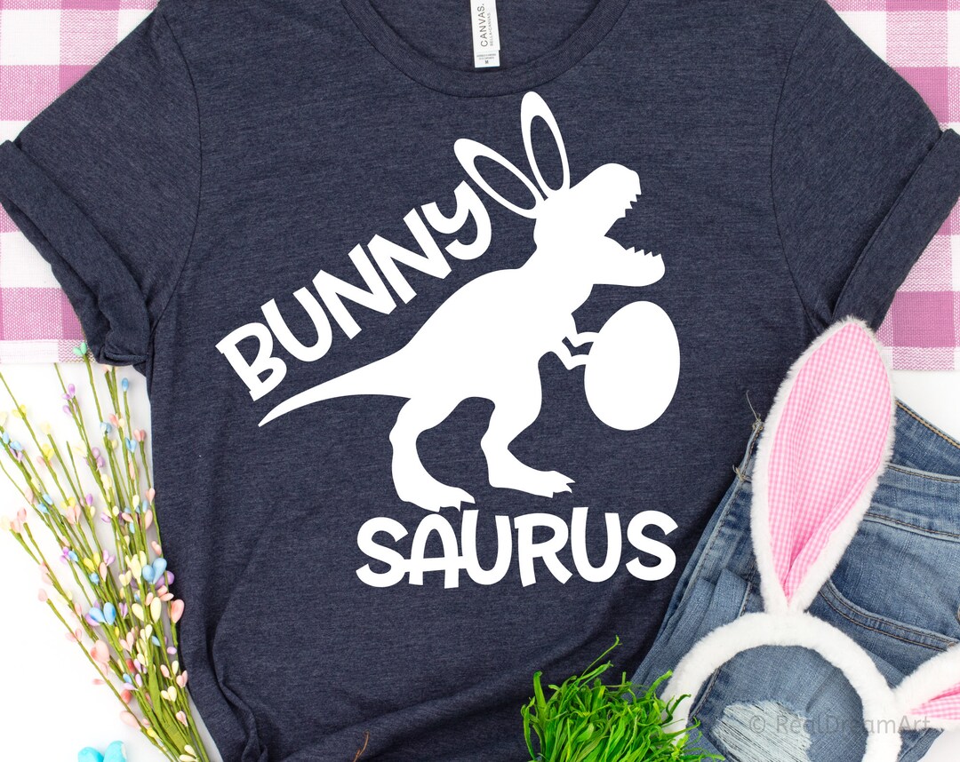 Bunny Saurus Svg, Easter T-rex Svg, Cool Easter Bunny Svg, Dinosaur ...