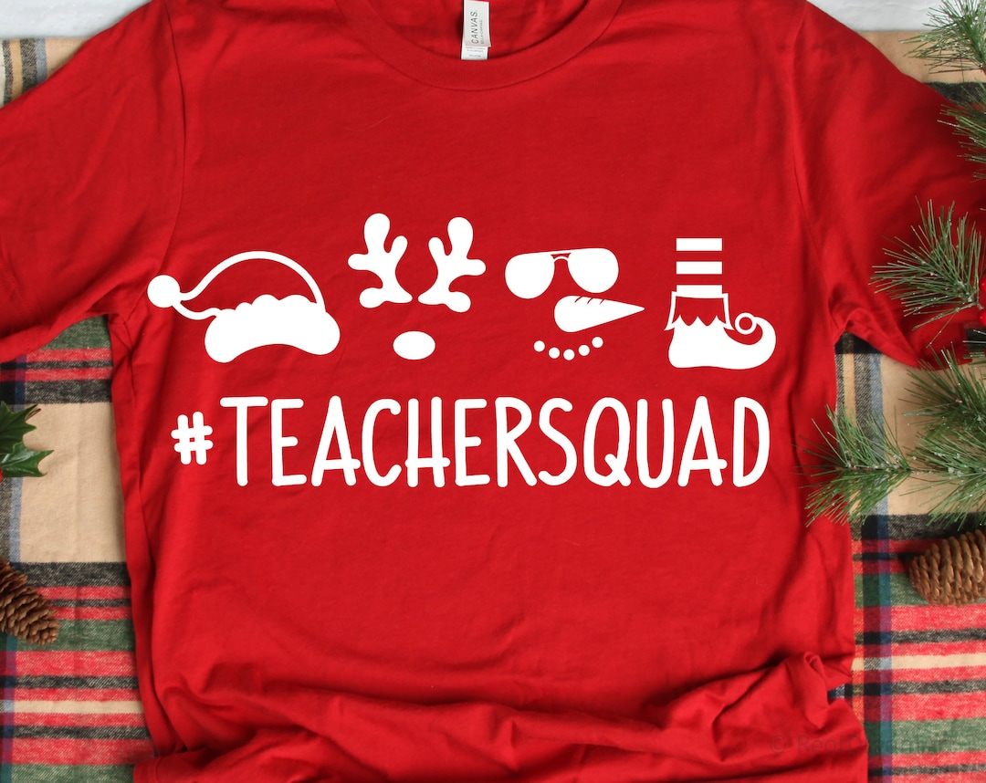 Teacher Squad Svg, Christmas Svg, Santa Squad, Kids Christmas Svg, Elf ...