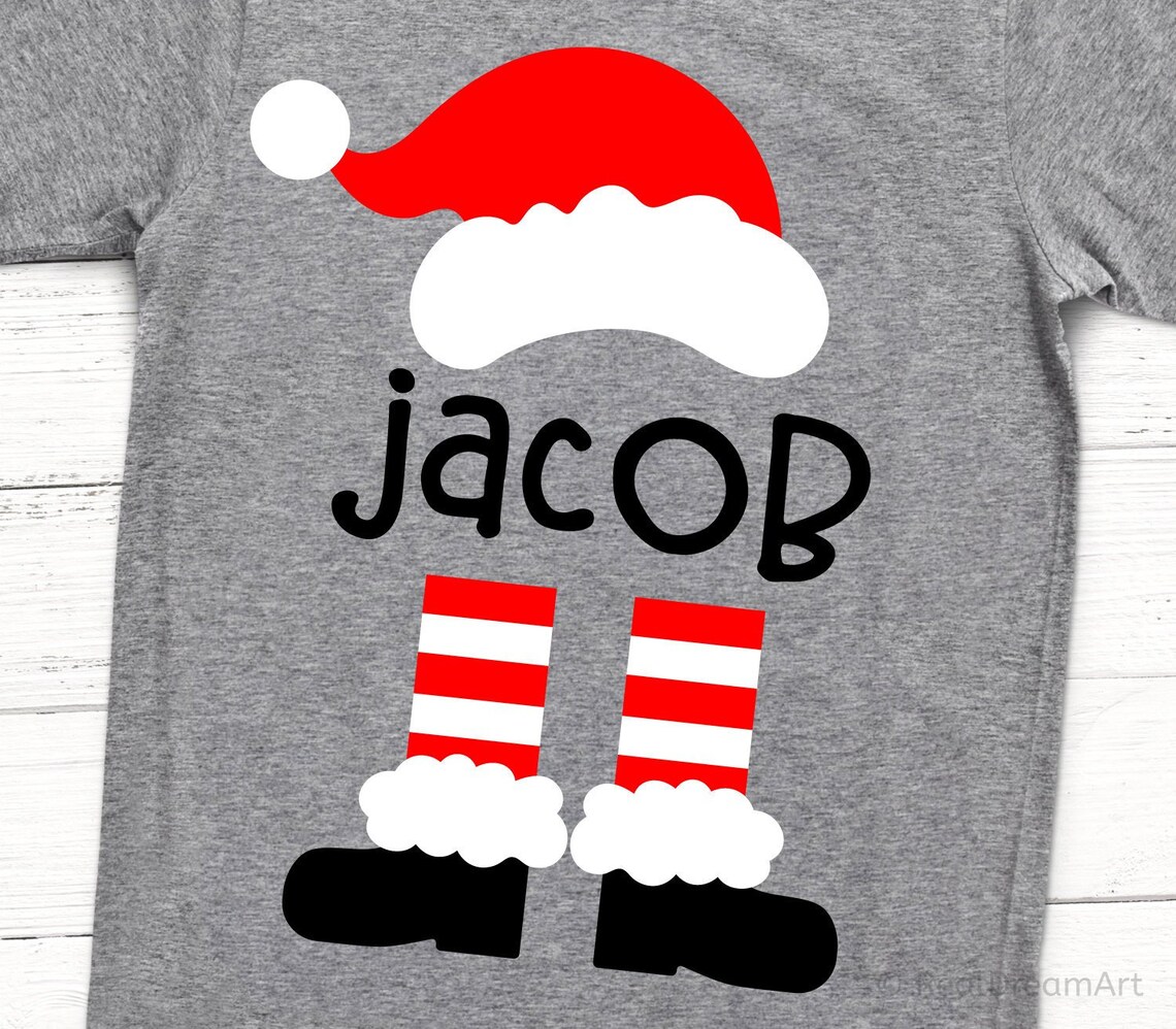 Christmas Monogram Svg Santa Monogram Boy Christmas Svg - Etsy