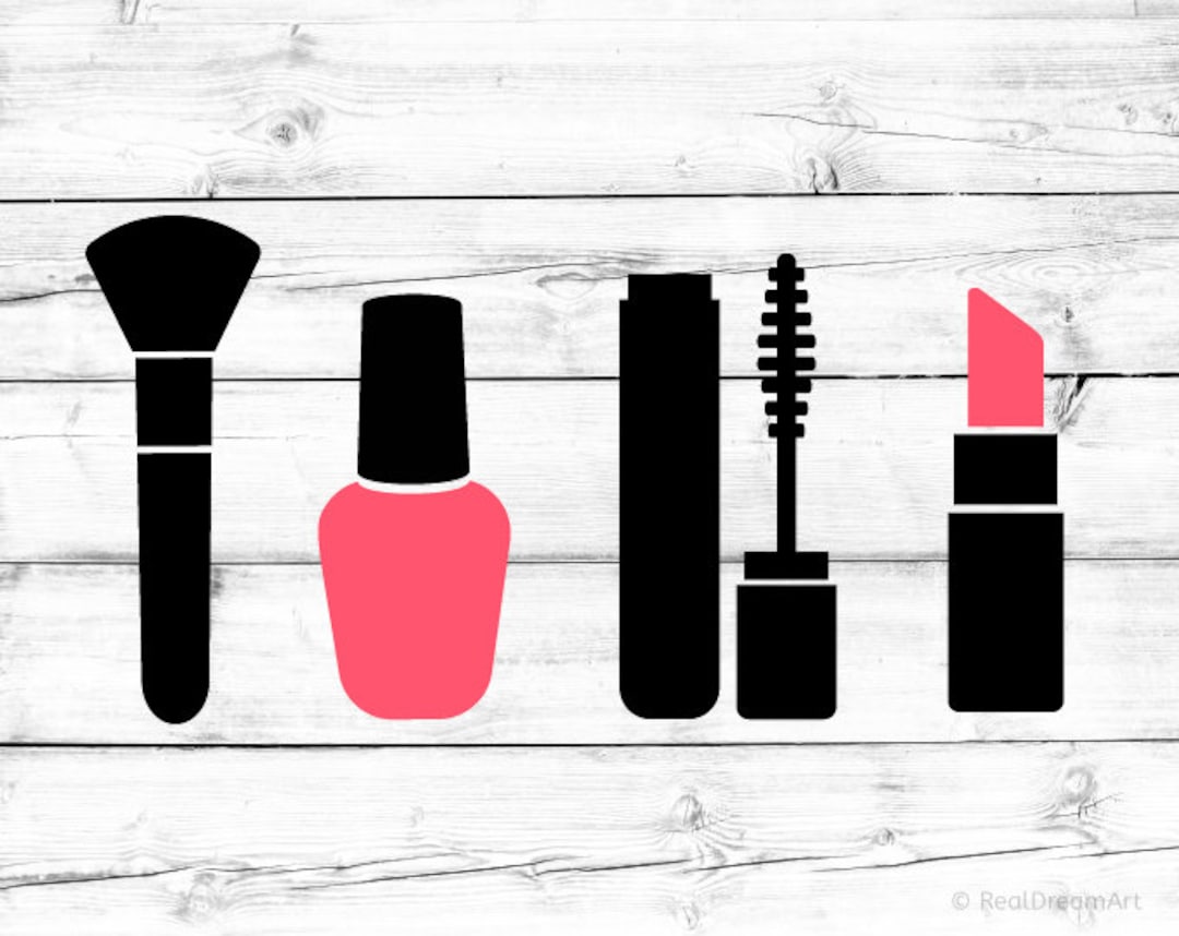 Makeup Svg Bundle Lipstick Svg Mascara Svg Nail Polish Svg Makeup Brush ...