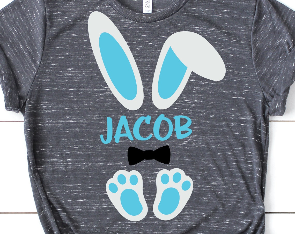 Boys Easter Svg, Easter Bunny Svg, Boy Bunny Svg, Bunny Monogram, Baby ...
