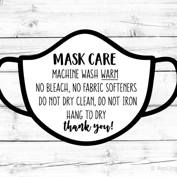 Mask Care Card - Etsy