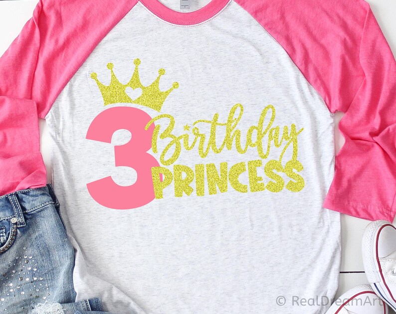 Third Birthday Princess Svg, 3rd Birthday Svg, Princess Svg, Baby Girl ...
