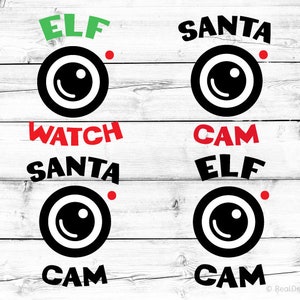 Santa Cam Svg, Elf Cam Svg, Kids Christmas Svg, Elf Watch Svg, Cute ...