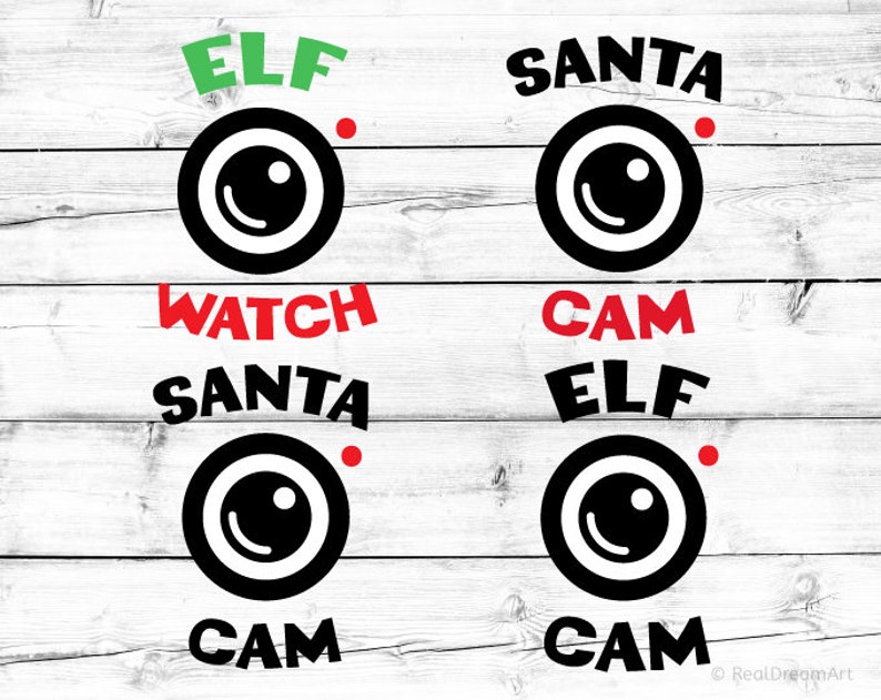 Santa Cam Svg, Elf Cam Svg, Kids Christmas Svg, Elf Watch Svg, Cute ...