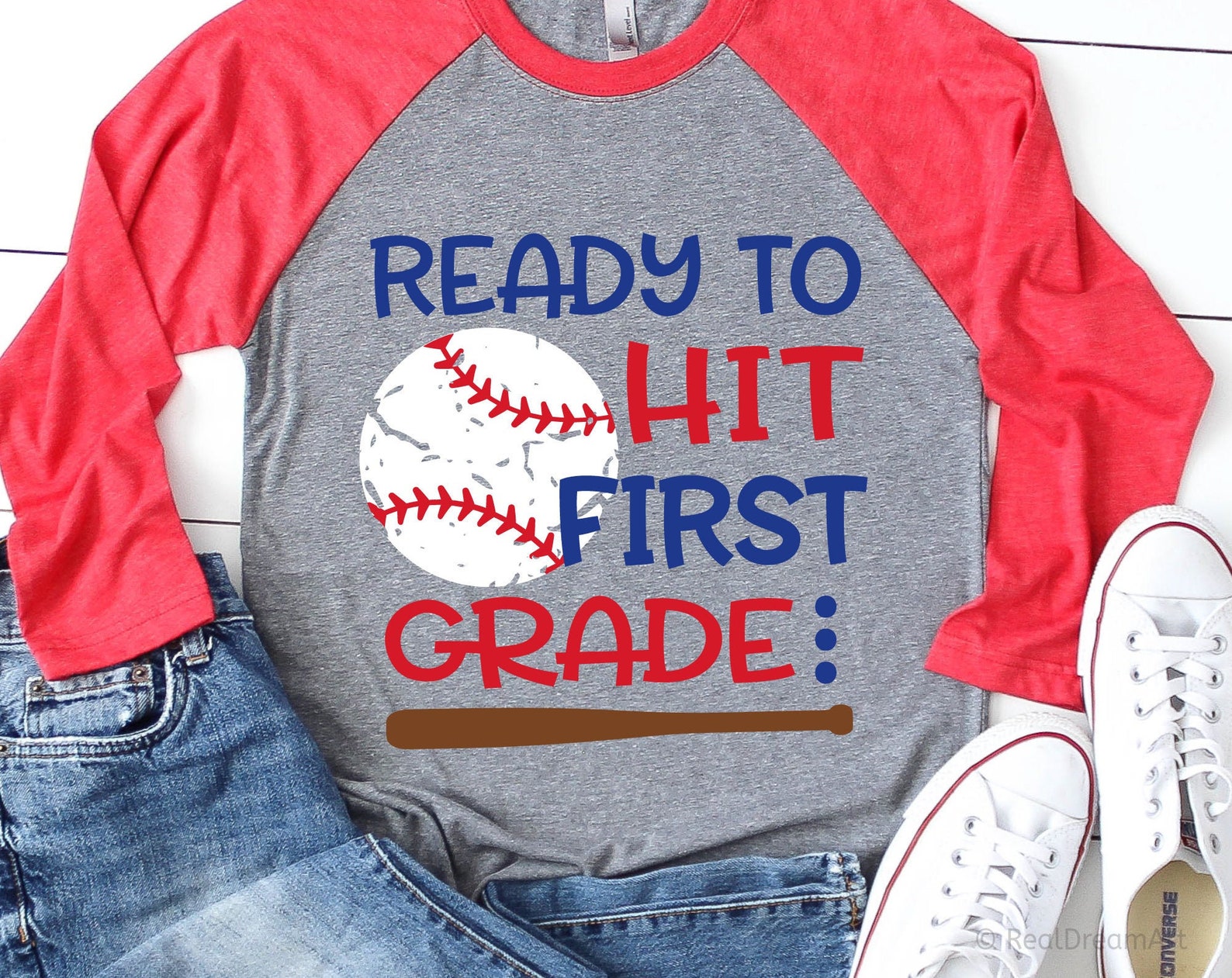 Ready to Hit First Grade Svg, Boy 1st Grade, Back to School Svg, Baby ...