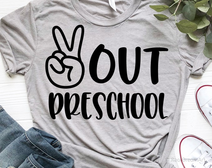 Peace Out Preschool Svg Last Day of School End of Preschool | Etsy